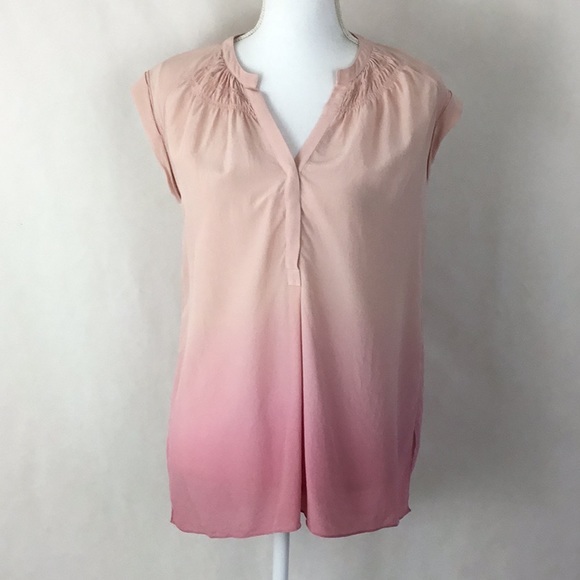 Rebecca Taylor | Tops | Rebecca Taylor Pink Ombr Dip Dyed Blouse | Poshmark